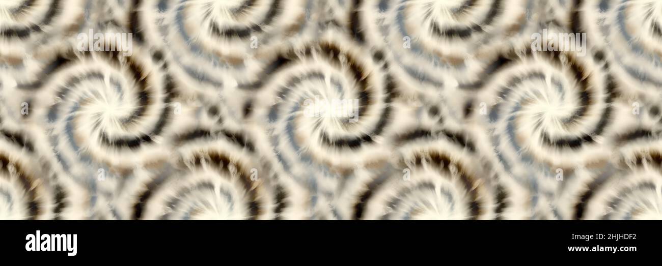 Seamless funky 1970s tie dye border motif pattern for surface design ...