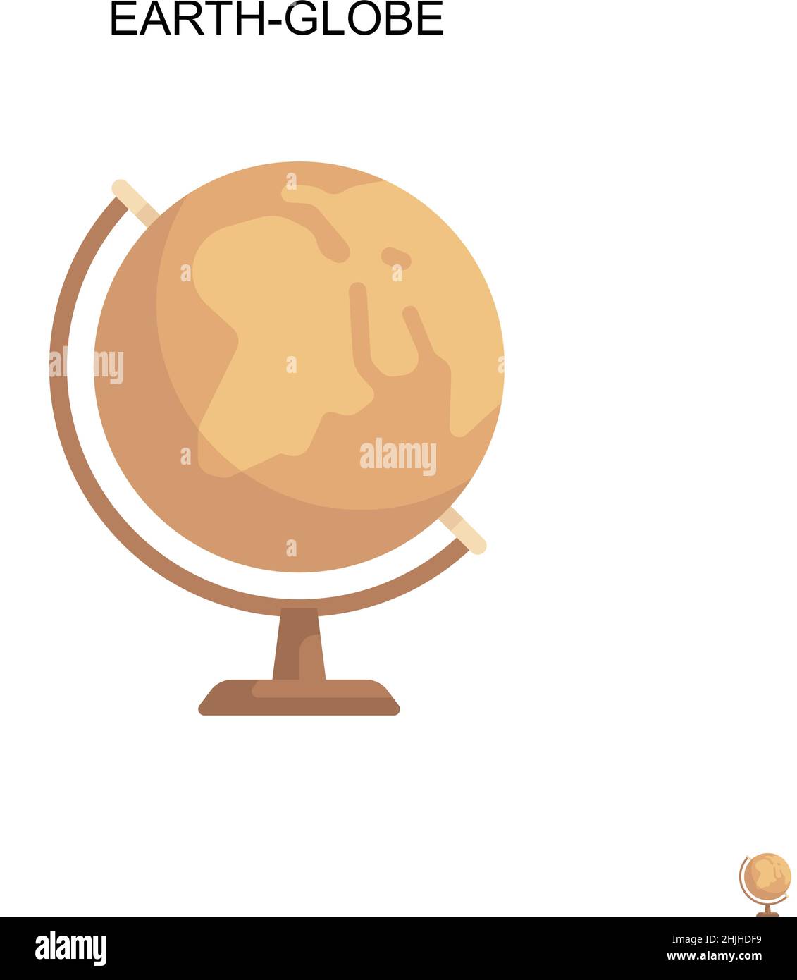 Earth-globe Simple vector icon. Illustration symbol design template for ...