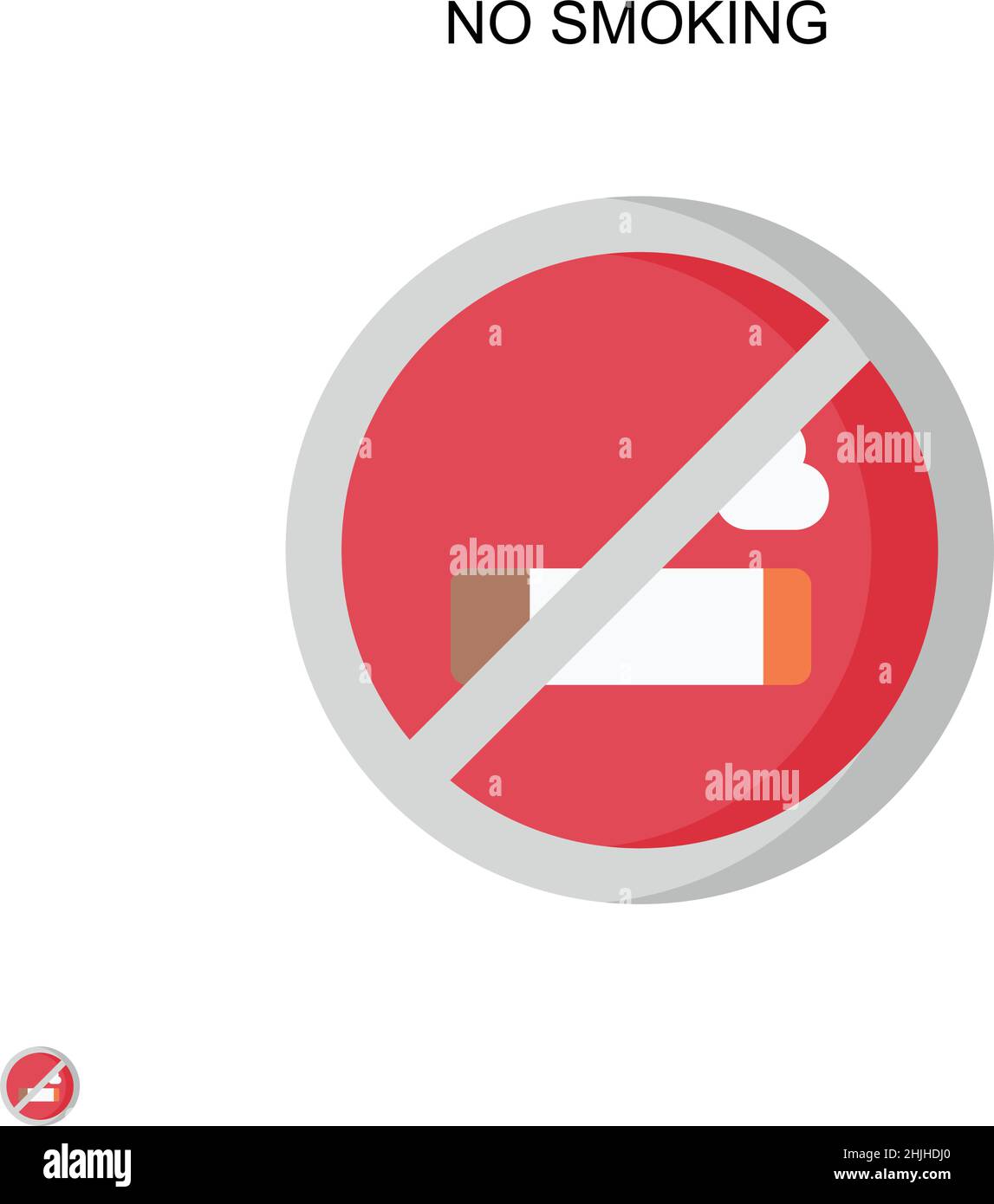 No smoking Simple vector icon. Illustration symbol design template for ...