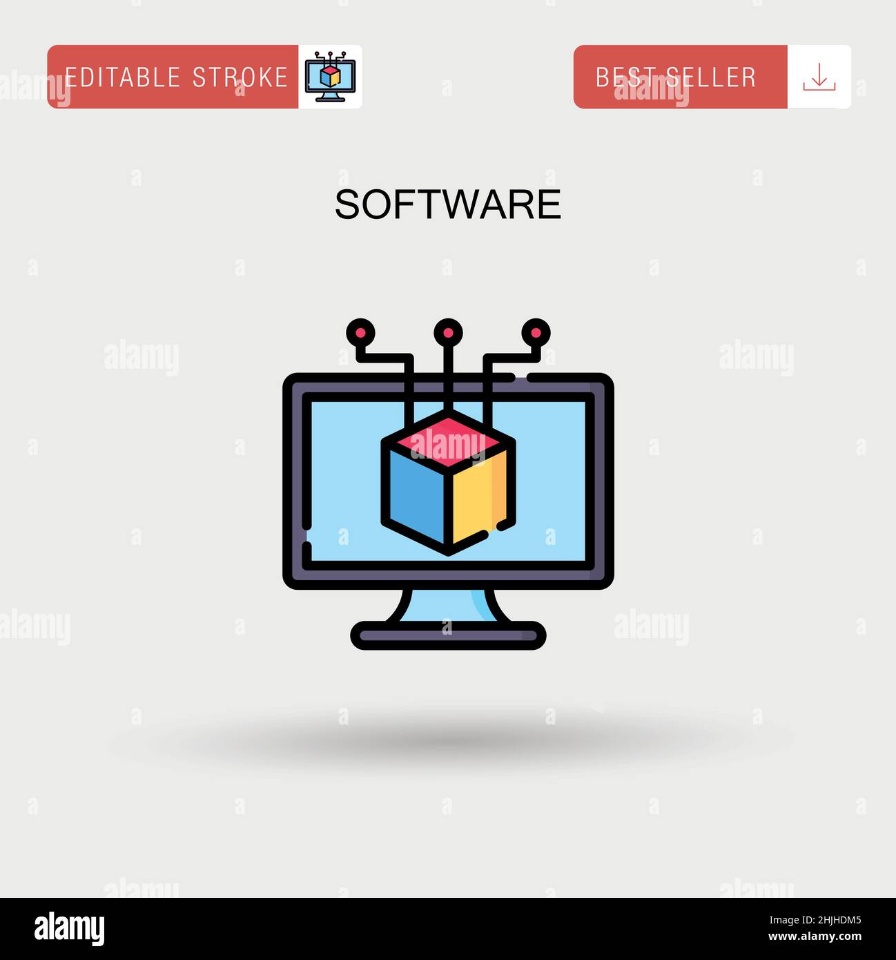 Software Simple vector icon Stock Vector Image & Art - Alamy