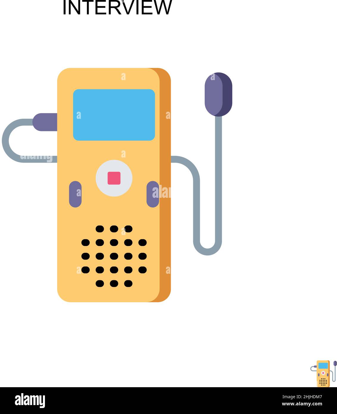 Interview Simple vector icon. Illustration symbol design template for ...