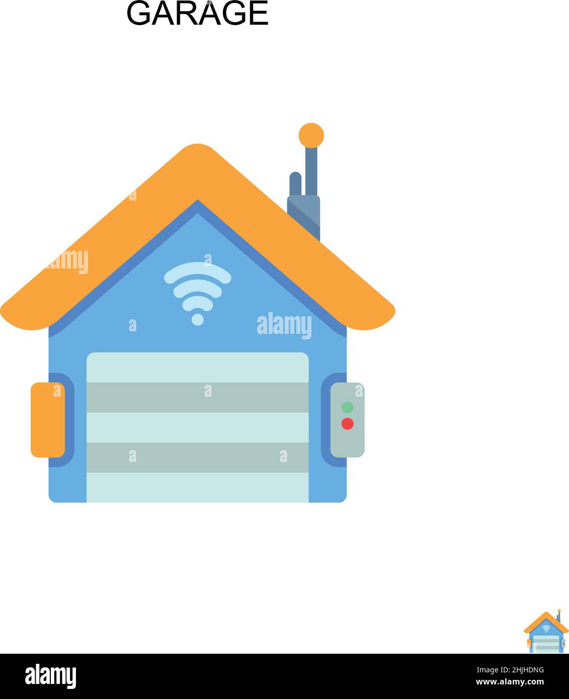 Garage Simple vector icon. Illustration symbol design template for web ...