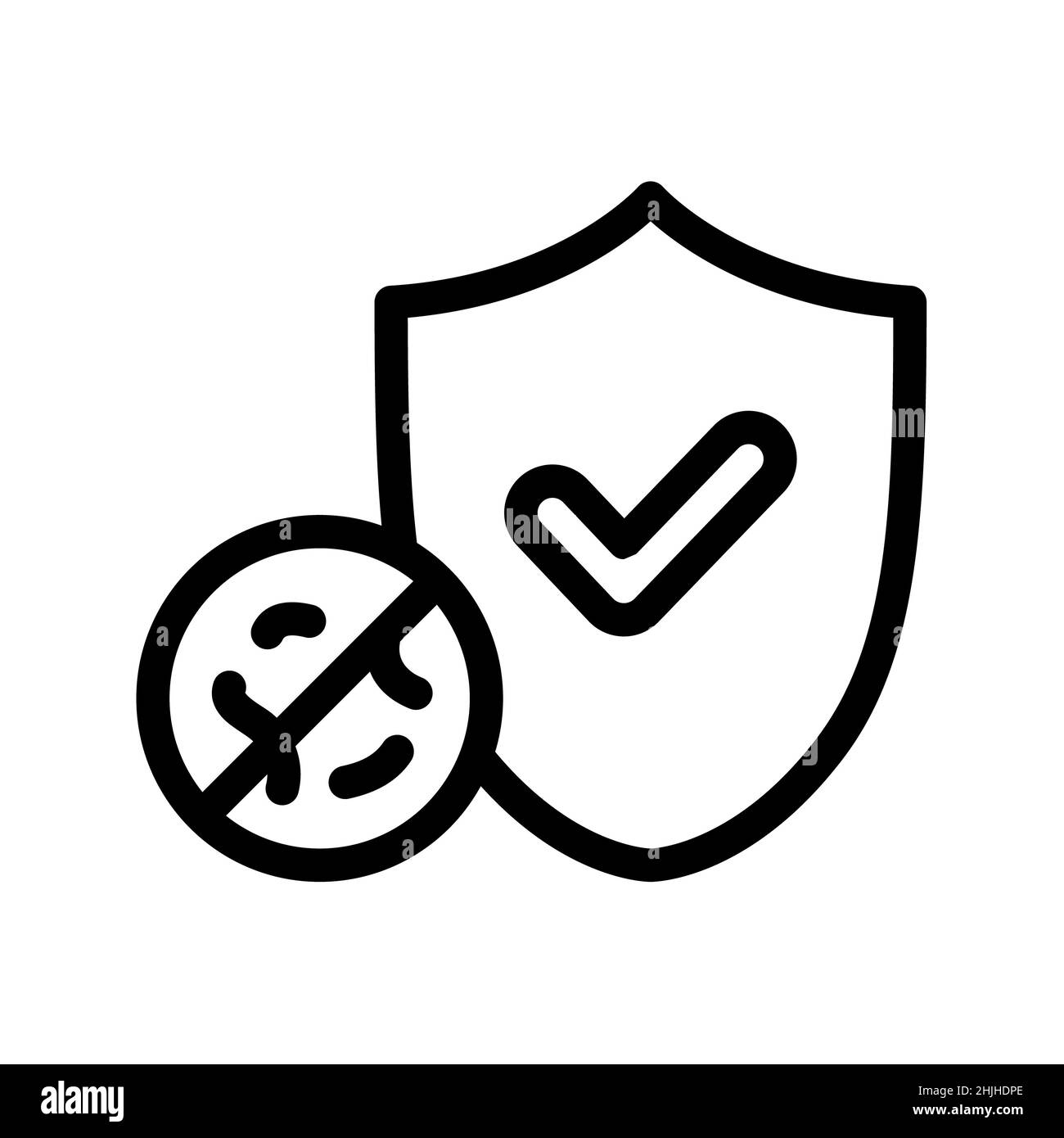 bacteria protection health care dermatology care single isolated icon ...