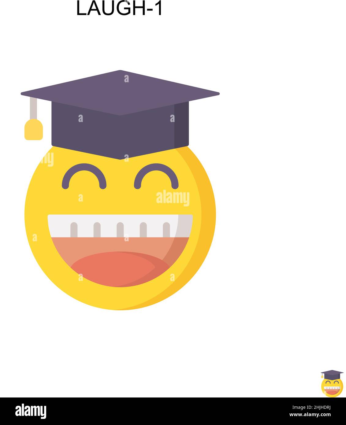 Laugh-1 Simple vector icon. Illustration symbol design template for web ...