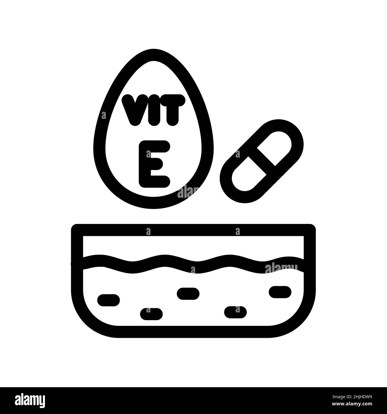 nourish skin health vitamin dermatology care single isolated icon with ...