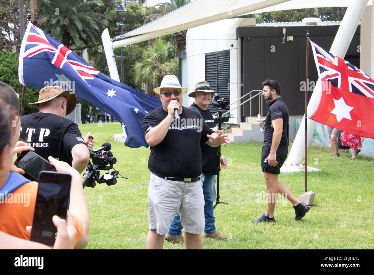 Sydney, Australia. 30th January 2022. Freedom fighter Simeon Boikov ...