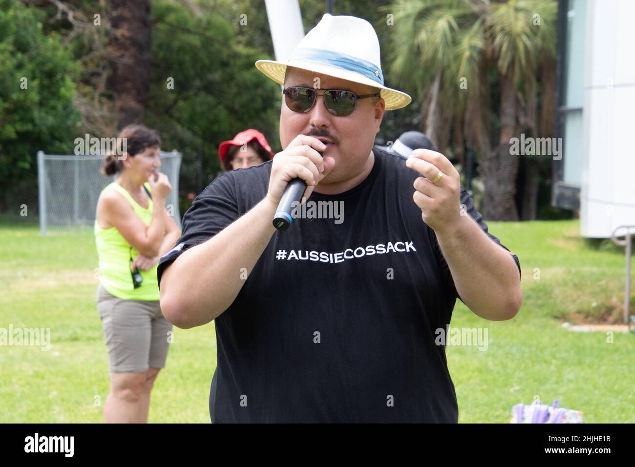 Sydney, Australia. 30th January 2022. Freedom fighter Simeon Boikov ...