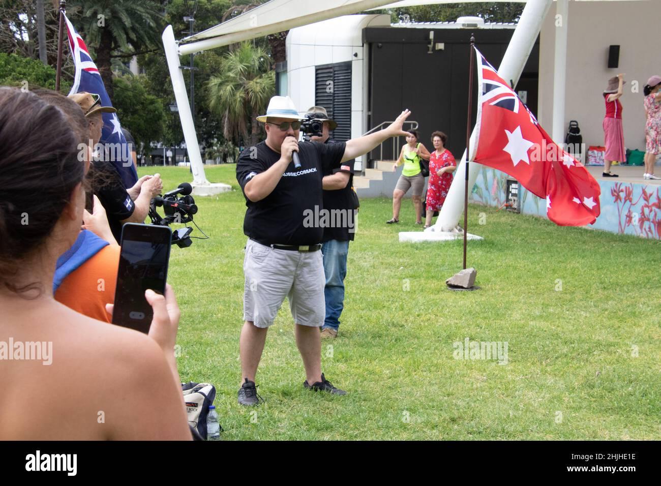 Sydney, Australia. 30th January 2022. Freedom fighter Simeon Boikov ...