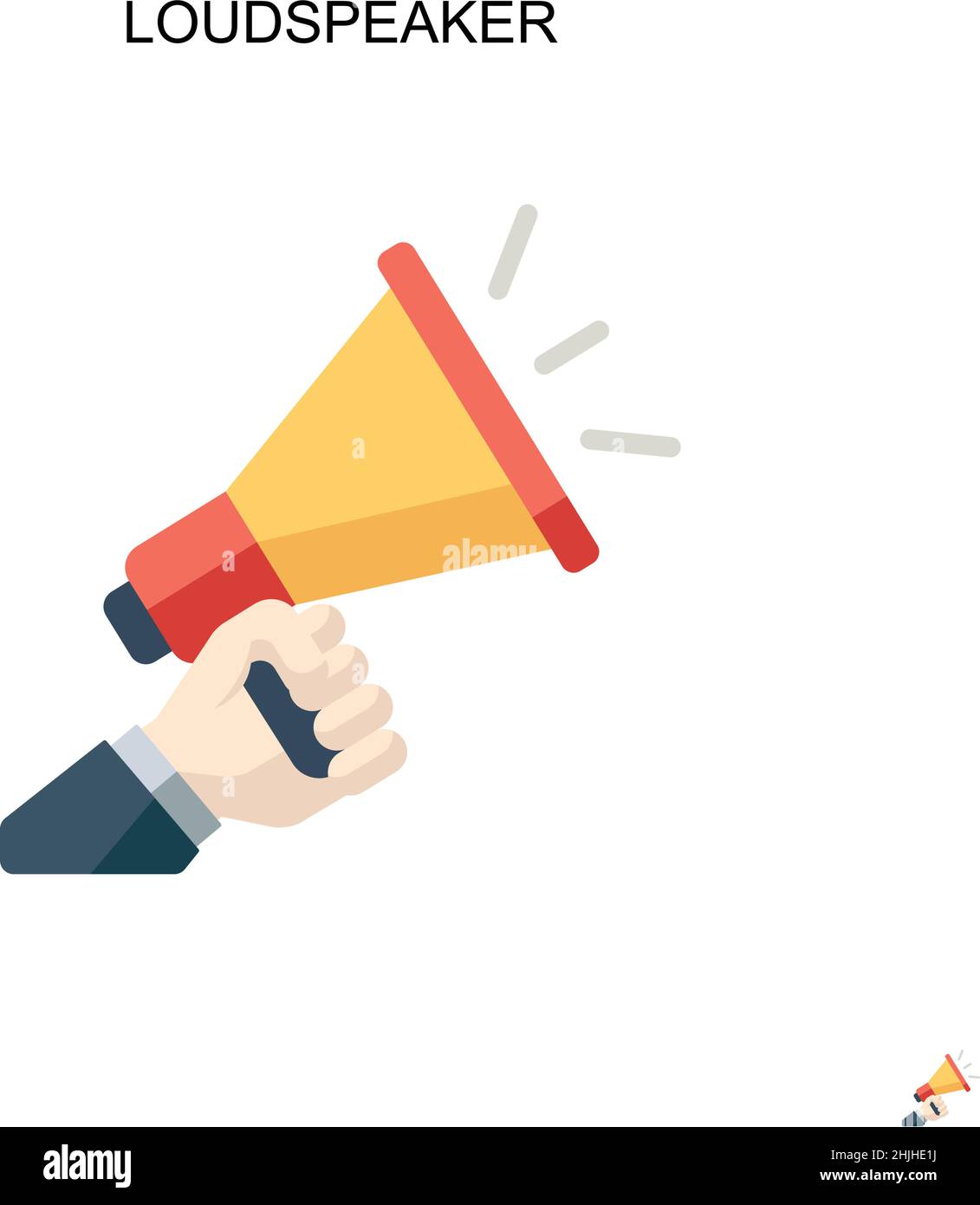 Loudspeaker Simple vector icon. Illustration symbol design template for ...