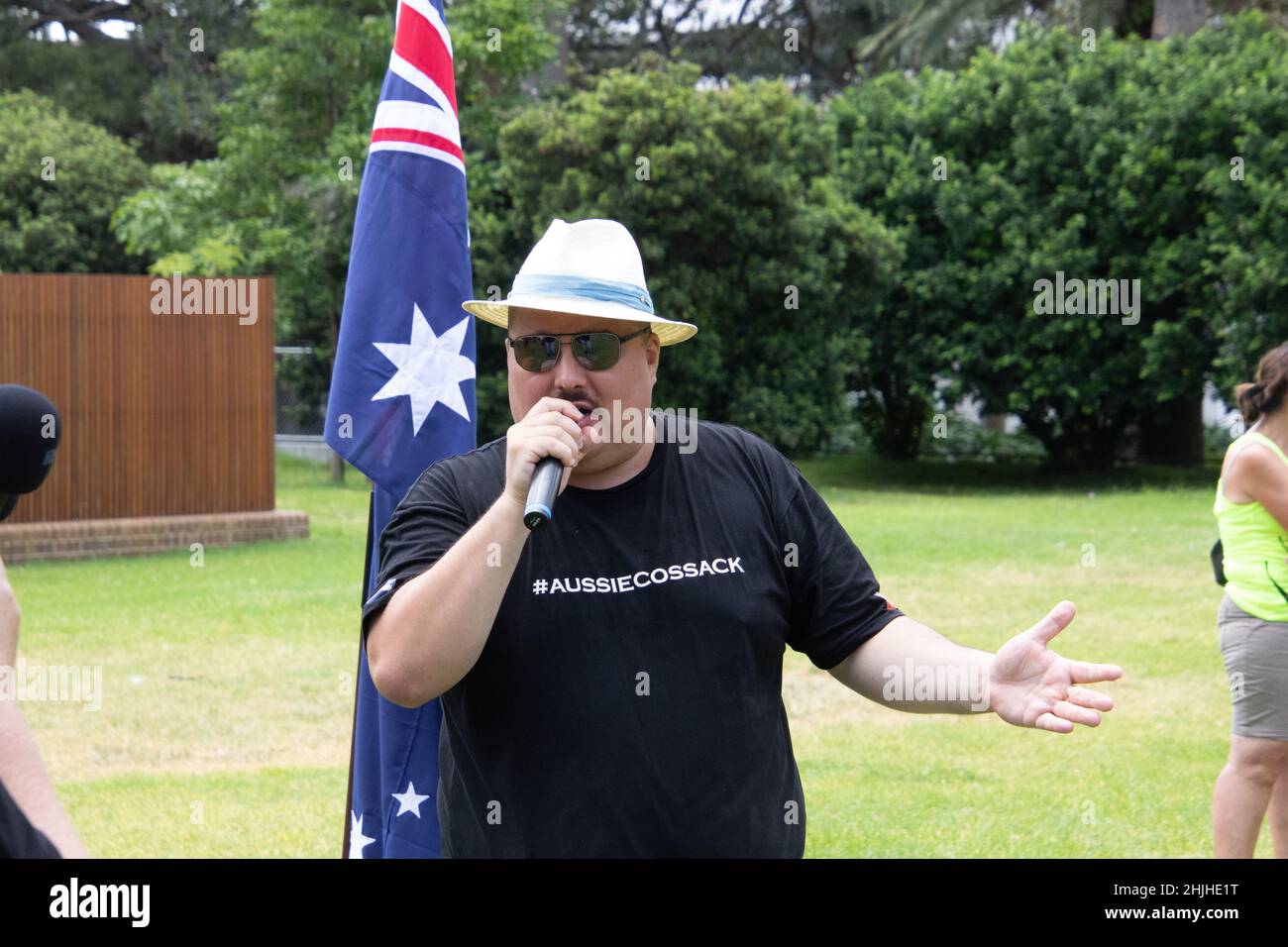 Sydney, Australia. 30th January 2022. Freedom fighter Simeon Boikov ...