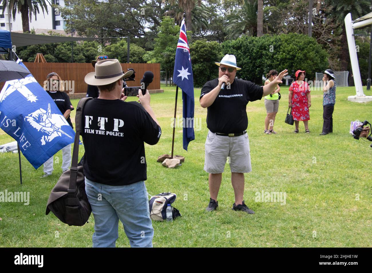 Sydney, Australia. 30th January 2022. Freedom fighter Simeon Boikov ...