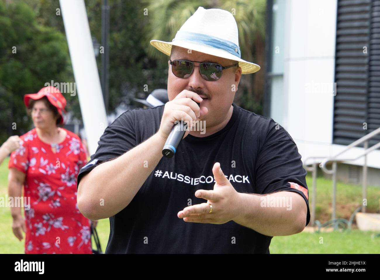Sydney, Australia. 30th January 2022. Freedom fighter Simeon Boikov ...