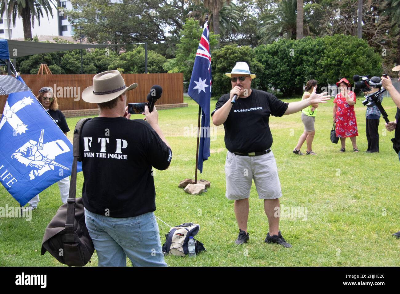 Sydney, Australia. 30th January 2022. Freedom fighter Simeon Boikov ...