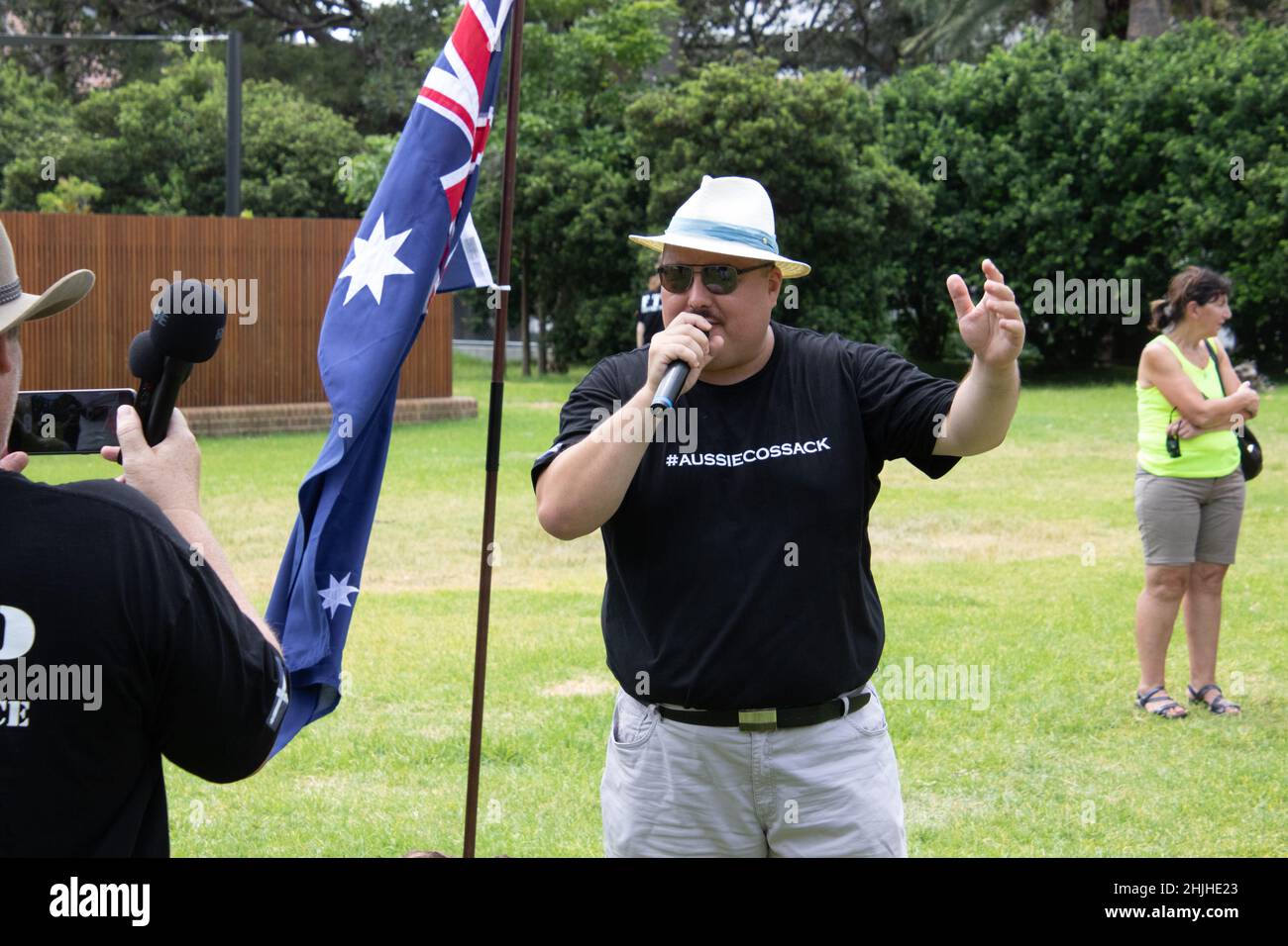 Sydney, Australia. 30th January 2022. Freedom fighter Simeon Boikov ...