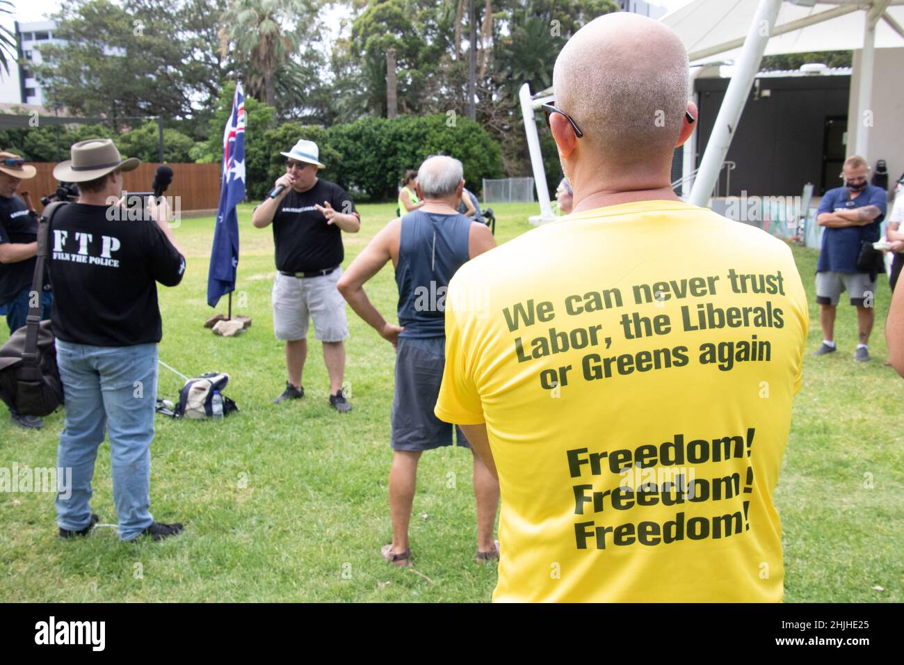 Sydney, Australia. 30th January 2022. Freedom fighter Simeon Boikov ...