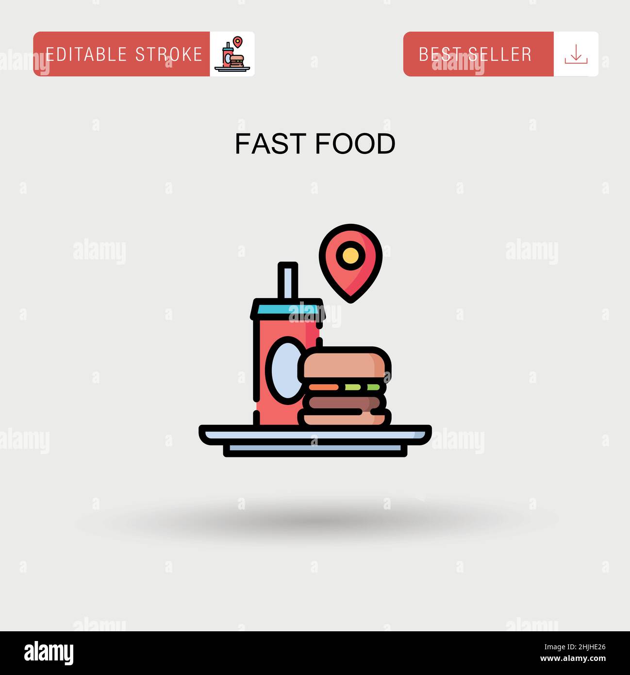 Fast food Simple vector icon Stock Vector Image & Art - Alamy