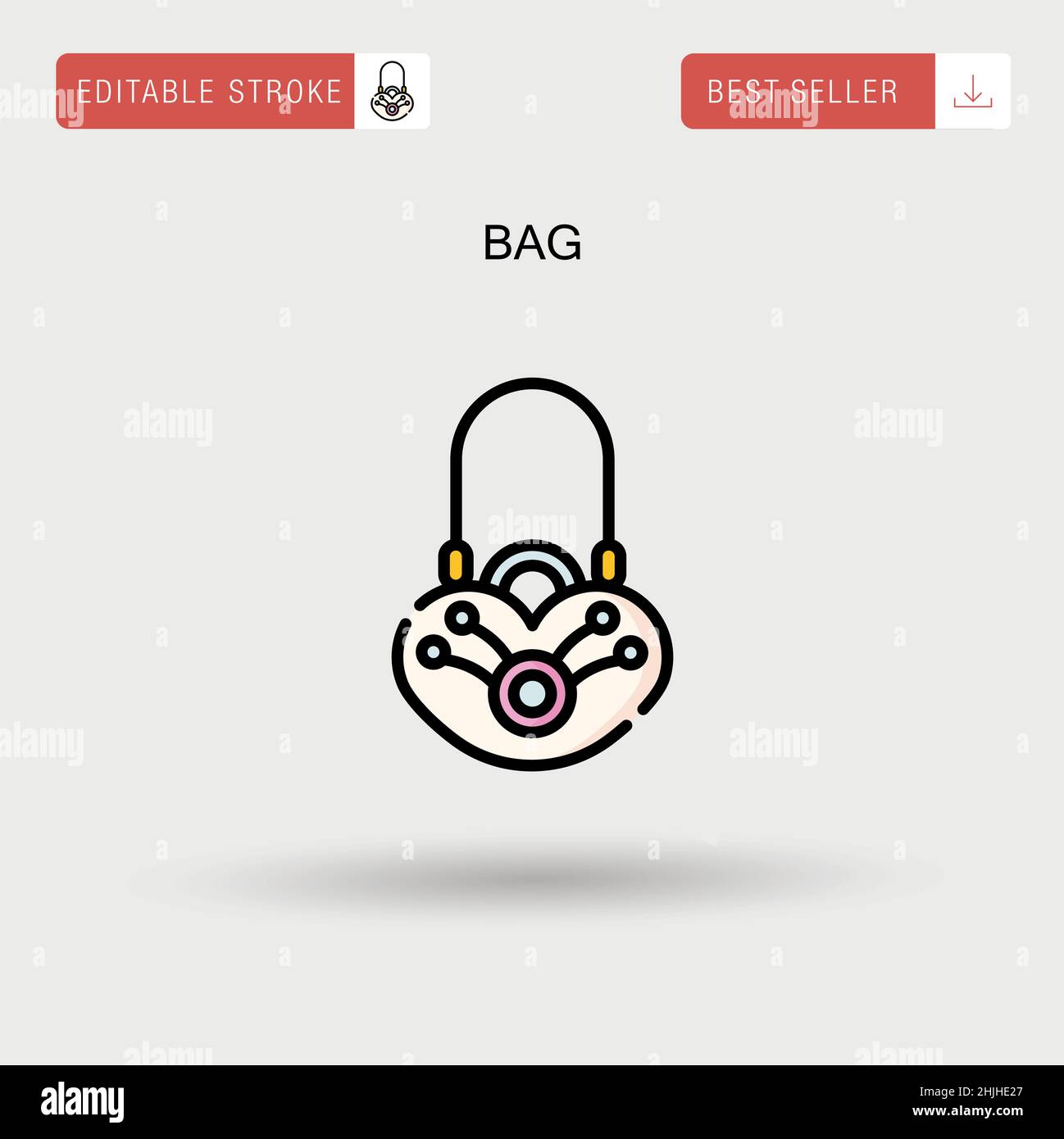 Bag Simple vector icon Stock Vector Image & Art - Alamy