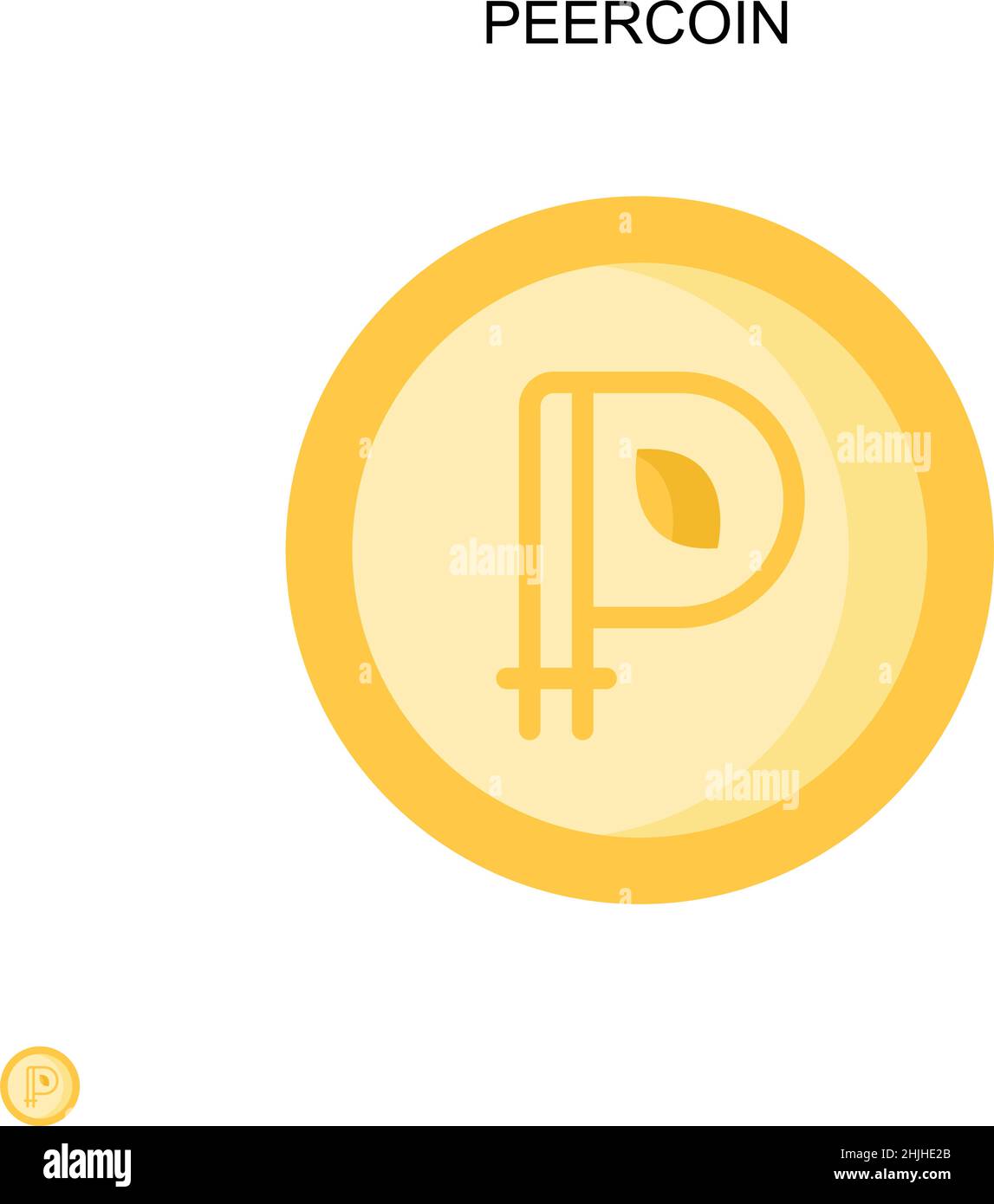 Peercoin Simple vector icon. Illustration symbol design template for ...