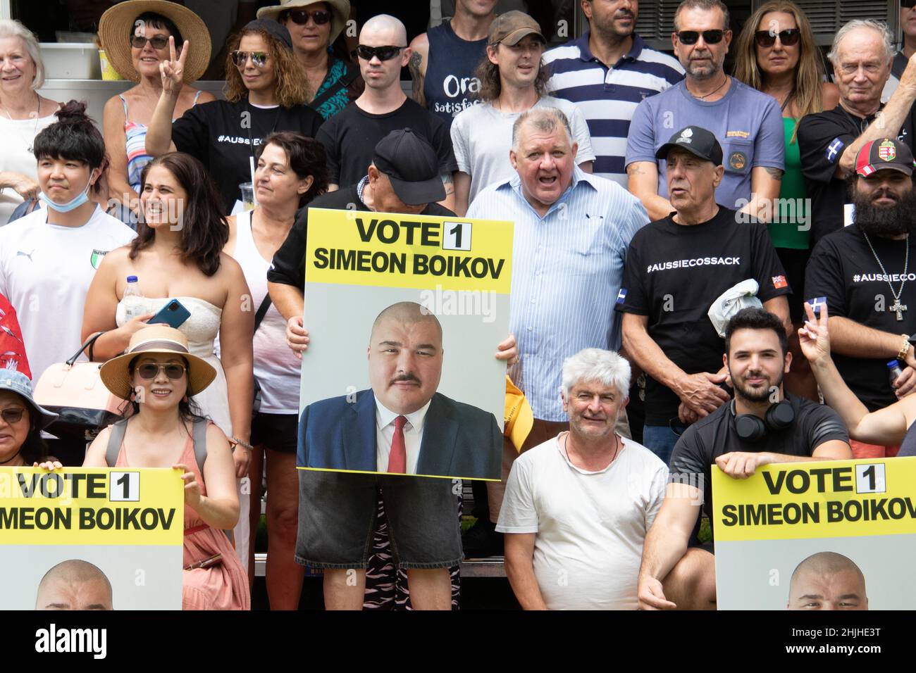 Sydney, Australia. 30th January 2022. Freedom fighter Simeon Boikov ...