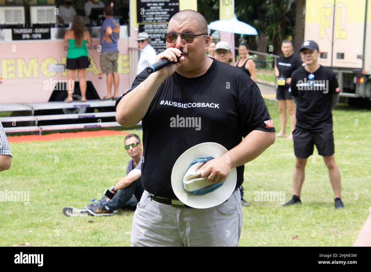 Sydney, Australia. 30th January 2022. Freedom fighter Simeon Boikov ...