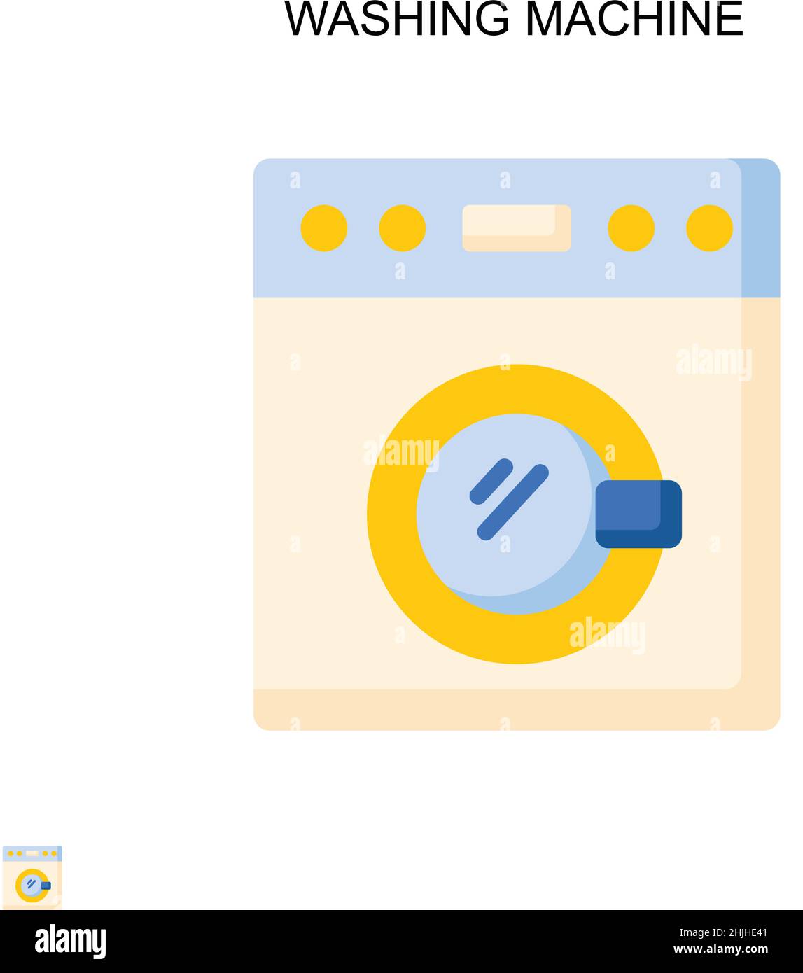 Washing machine Simple vector icon. Illustration symbol design template ...