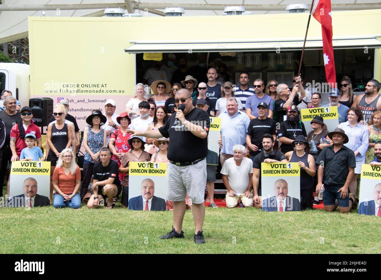 Sydney, Australia. 30th January 2022. Freedom fighter Simeon Boikov ...