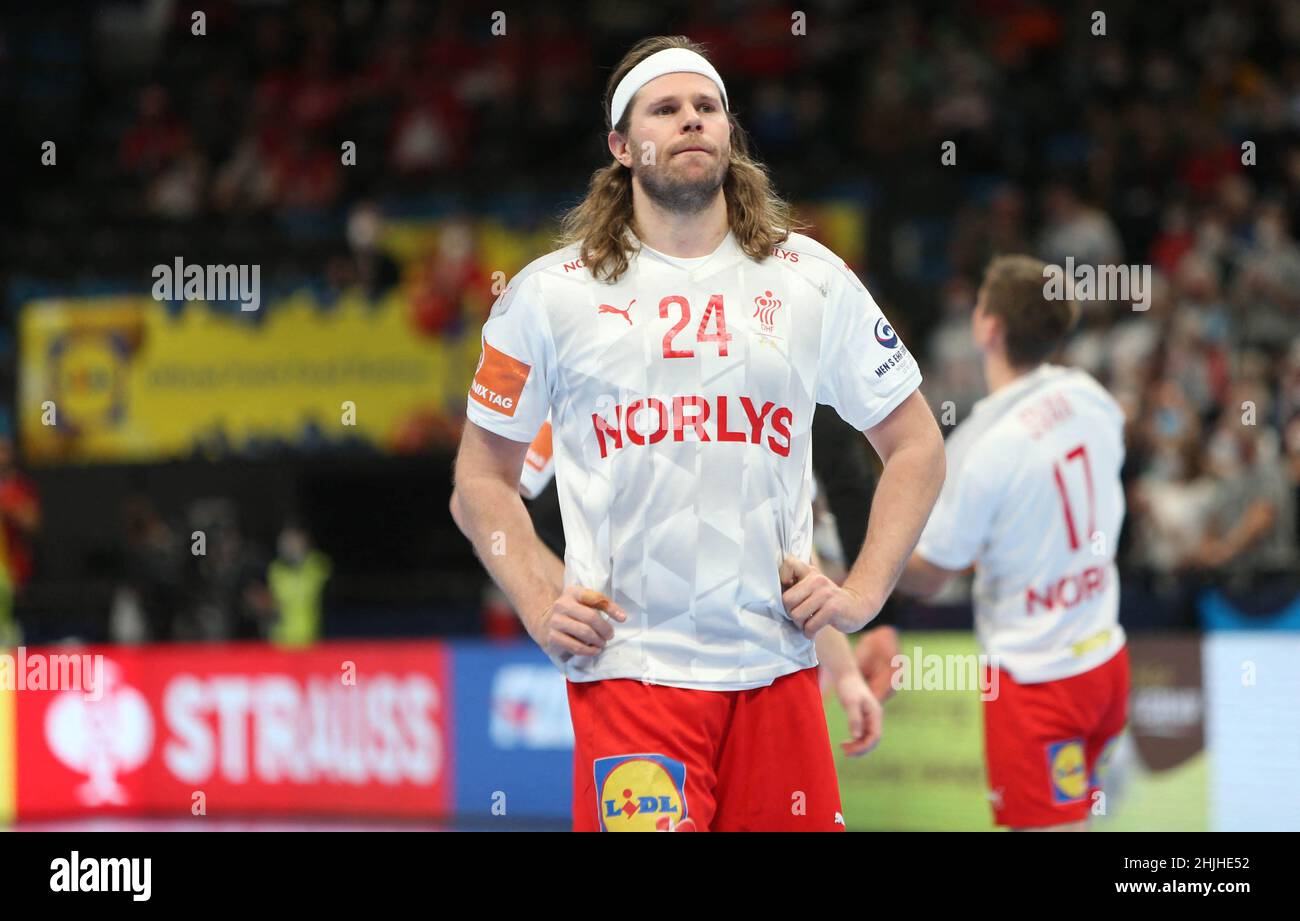 Mikkel Hansen of Denmark the EHF Euro 2022, Semi Final Handball match ...