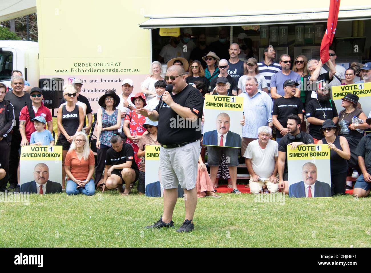 Sydney, Australia. 30th January 2022. Freedom fighter Simeon Boikov ...