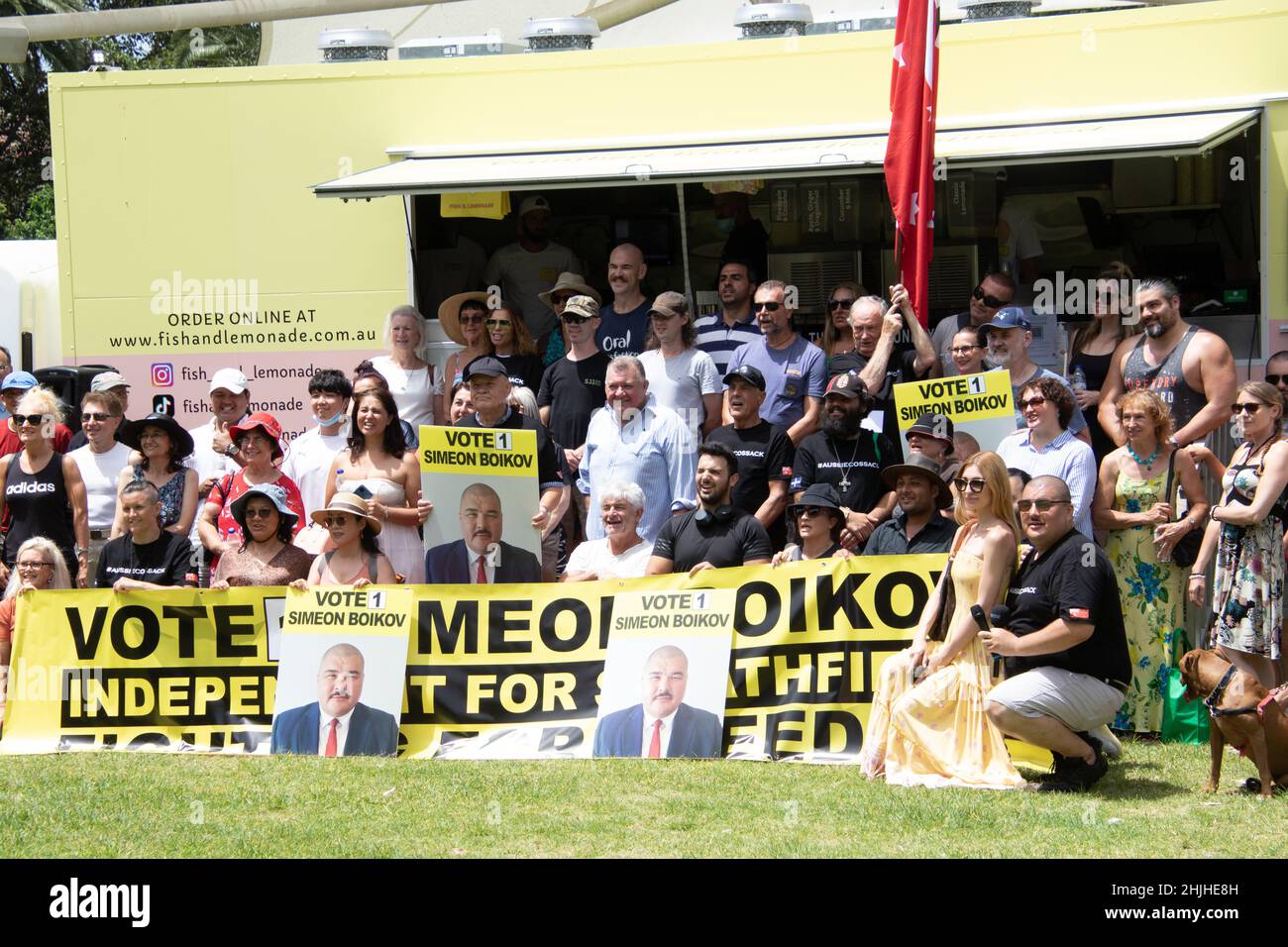 Sydney, Australia. 30th January 2022. Freedom fighter Simeon Boikov ...