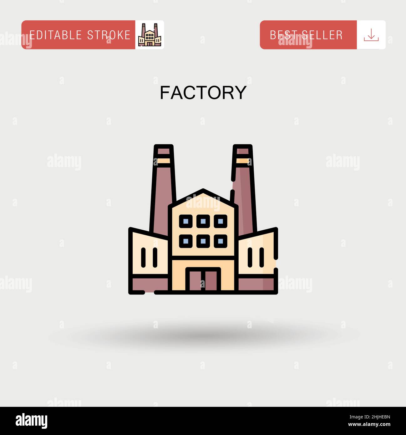 Factory Simple vector icon Stock Vector Image & Art - Alamy