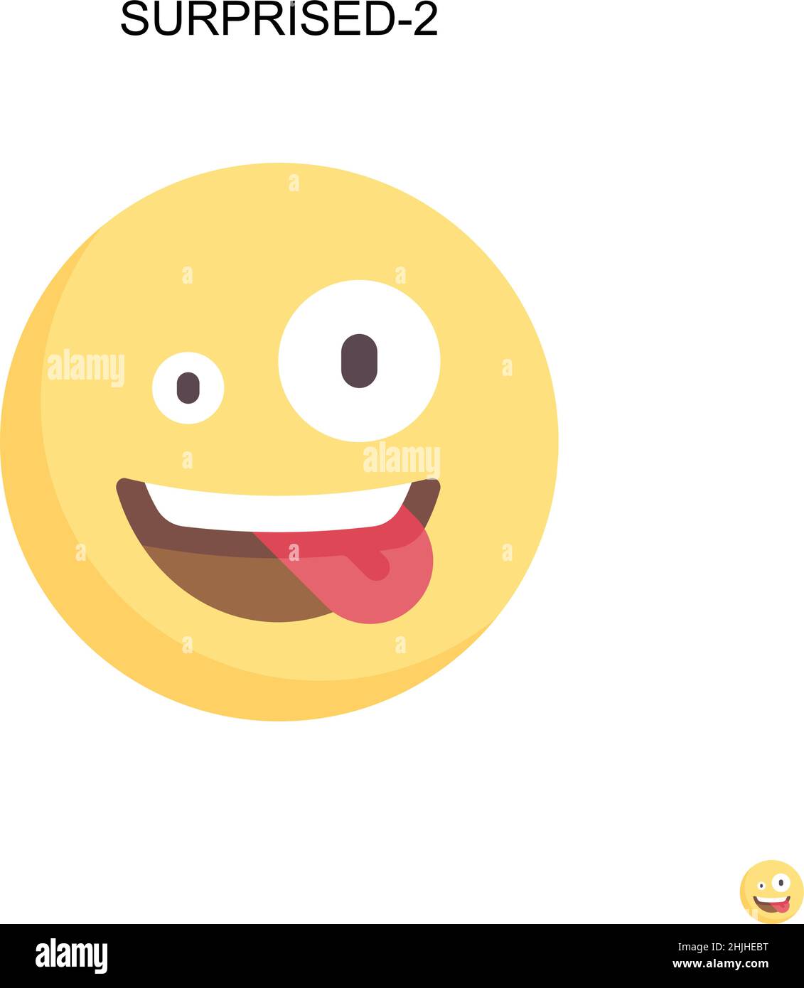 Surprised-2 Simple vector icon. Illustration symbol design template for ...