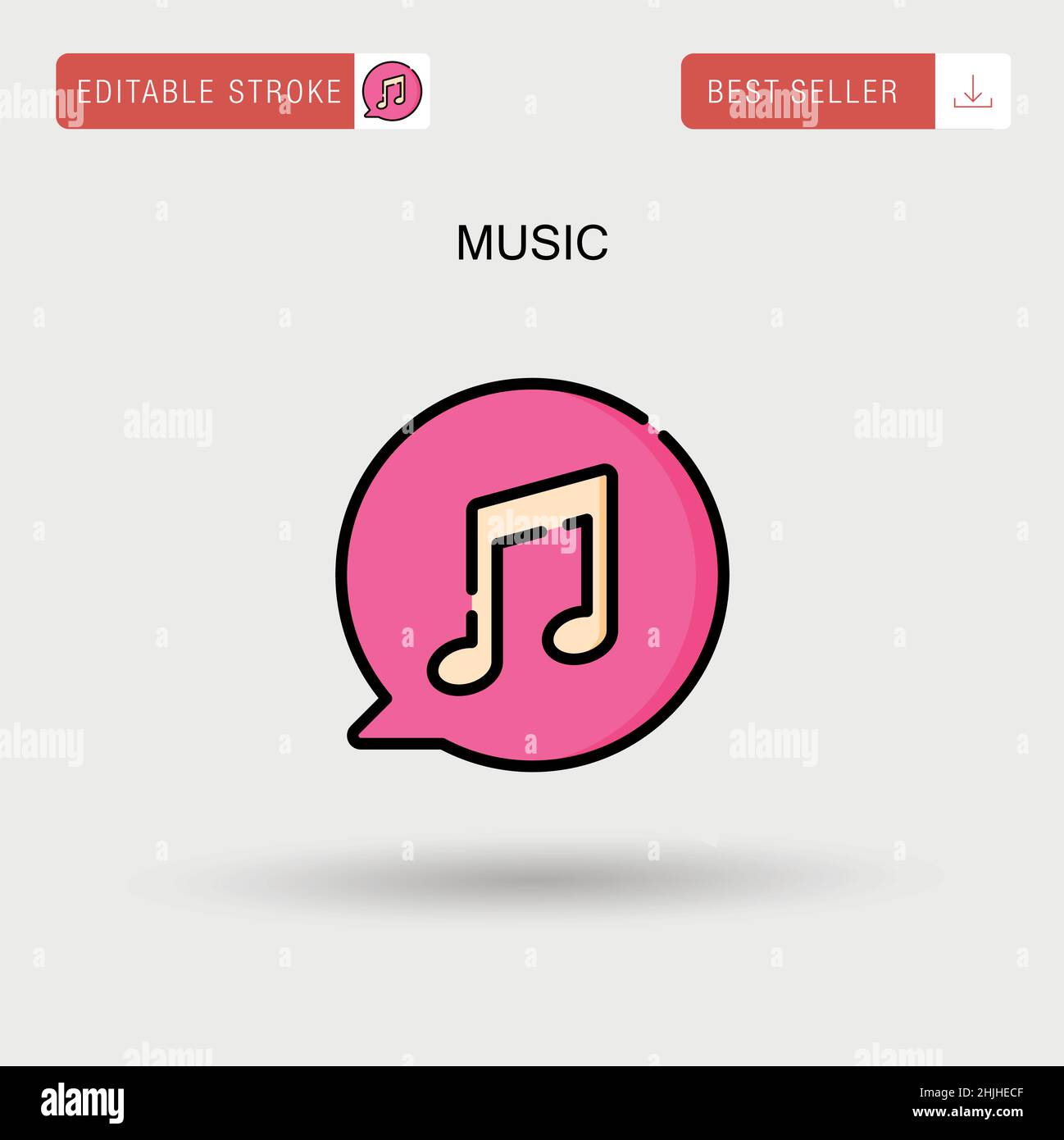Music Simple vector icon Stock Vector Image & Art - Alamy