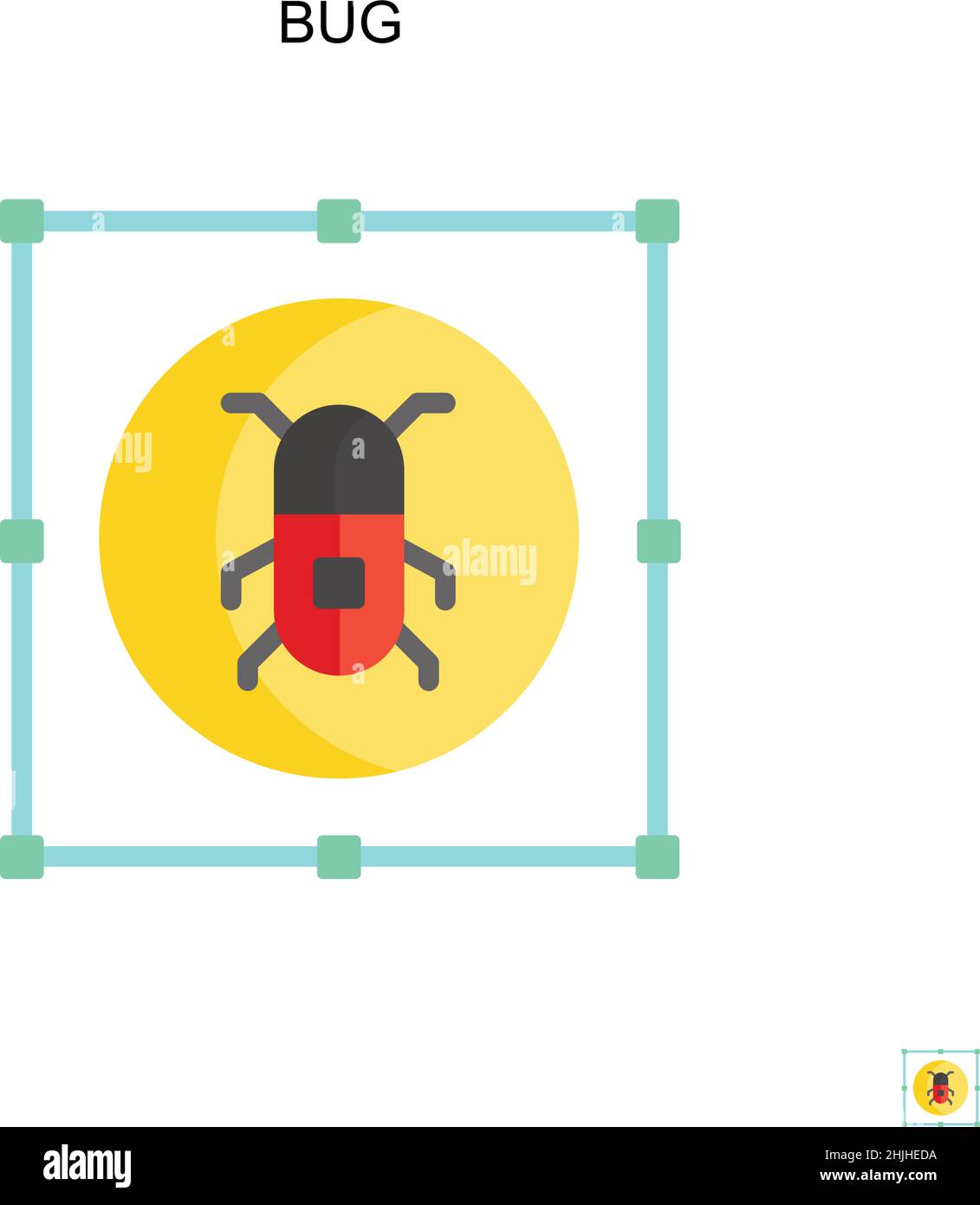 Bug Simple vector icon. Illustration symbol design template for web ...
