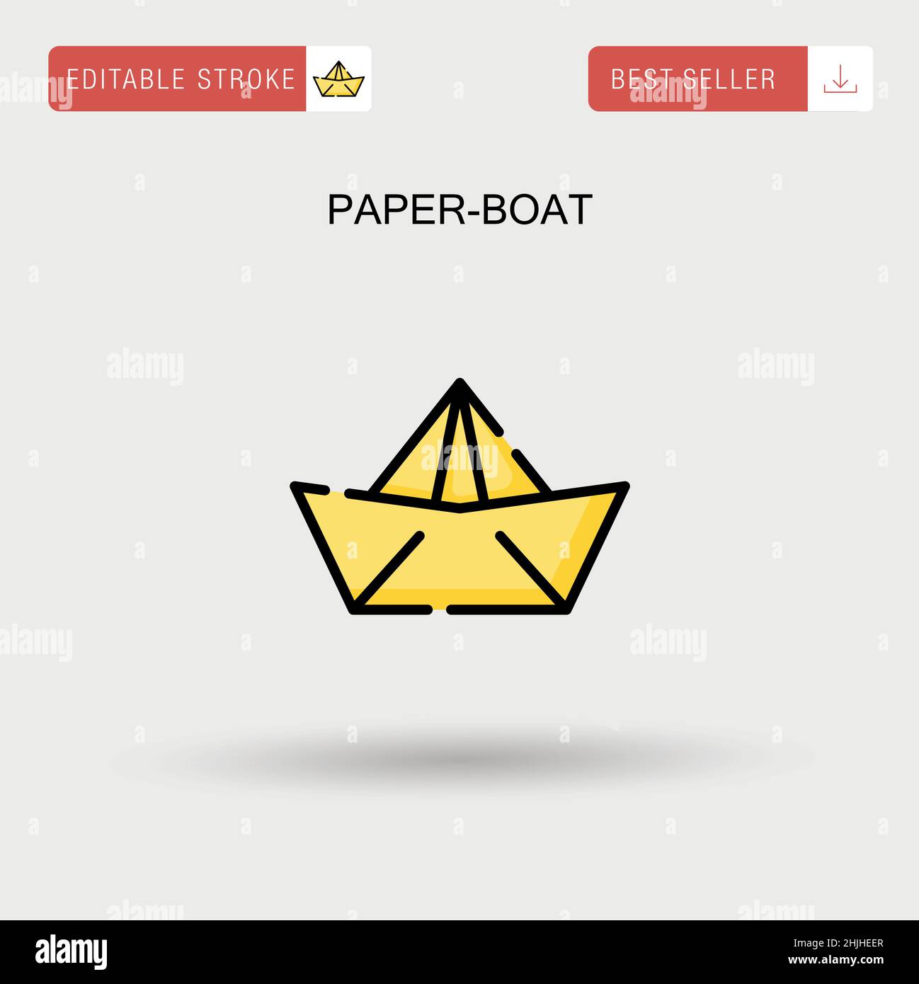 Paper-boat Simple vector icon Stock Vector Image & Art - Alamy