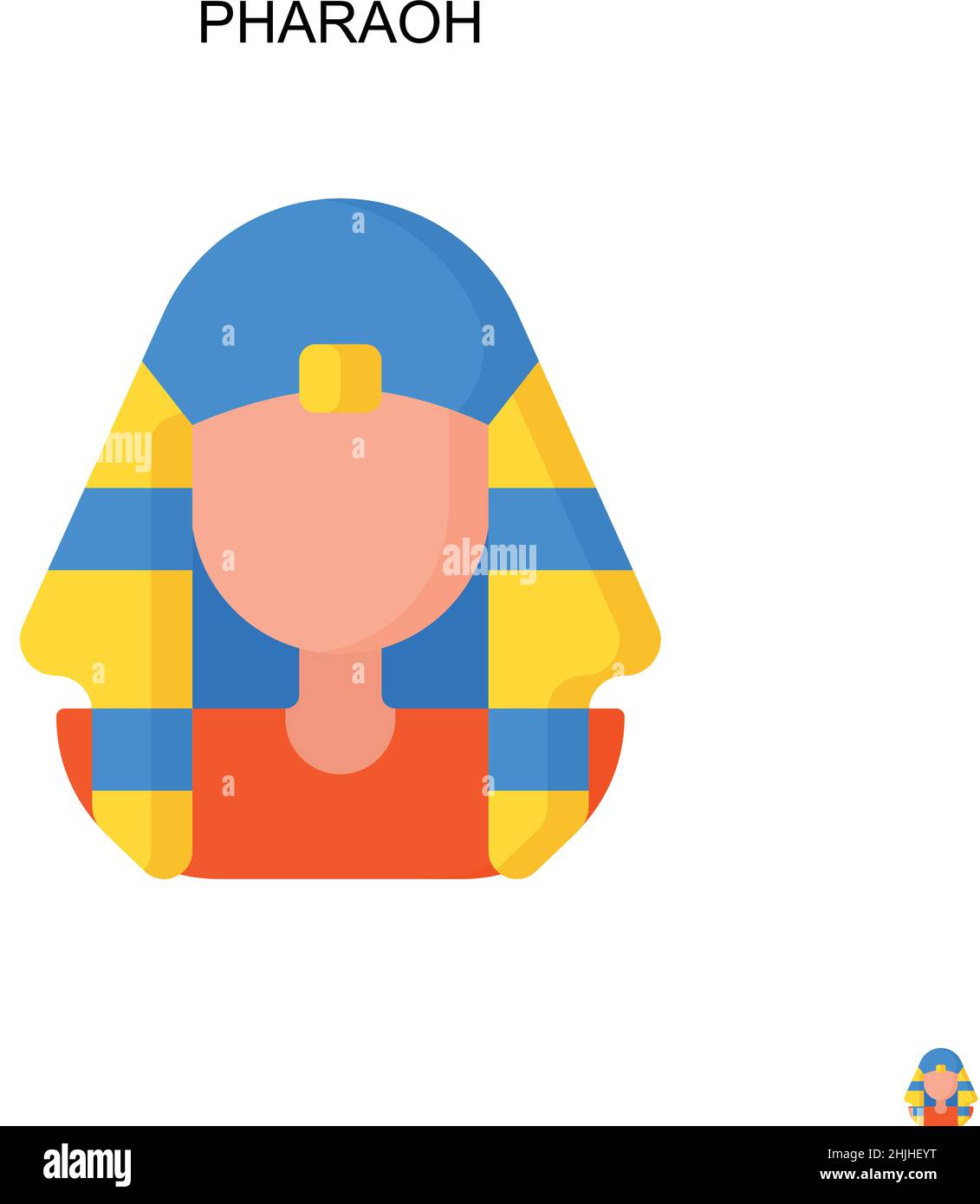 Pharaoh Simple vector icon. Illustration symbol design template for web ...