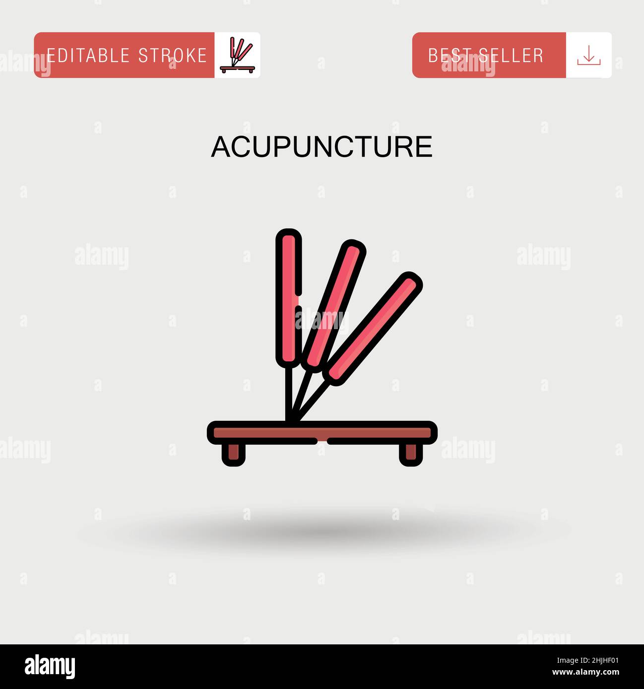 Acupuncture Simple vector icon Stock Vector Image & Art - Alamy