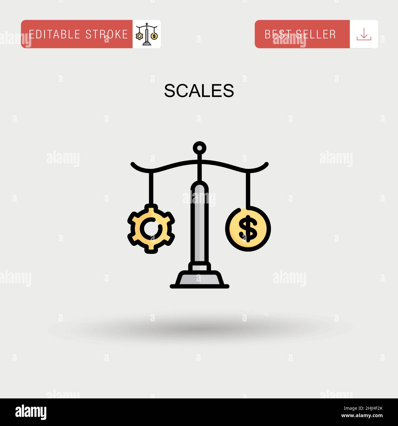 Scales Simple vector icon Stock Vector Image & Art - Alamy