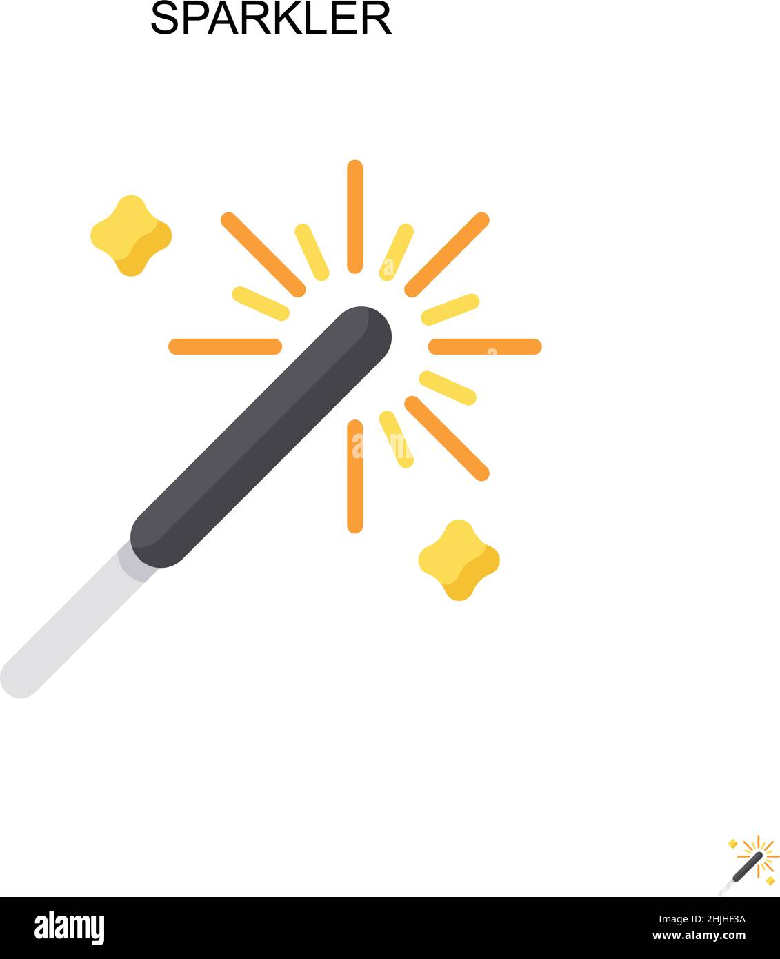 Sparkler Simple vector icon. Illustration symbol design template for ...