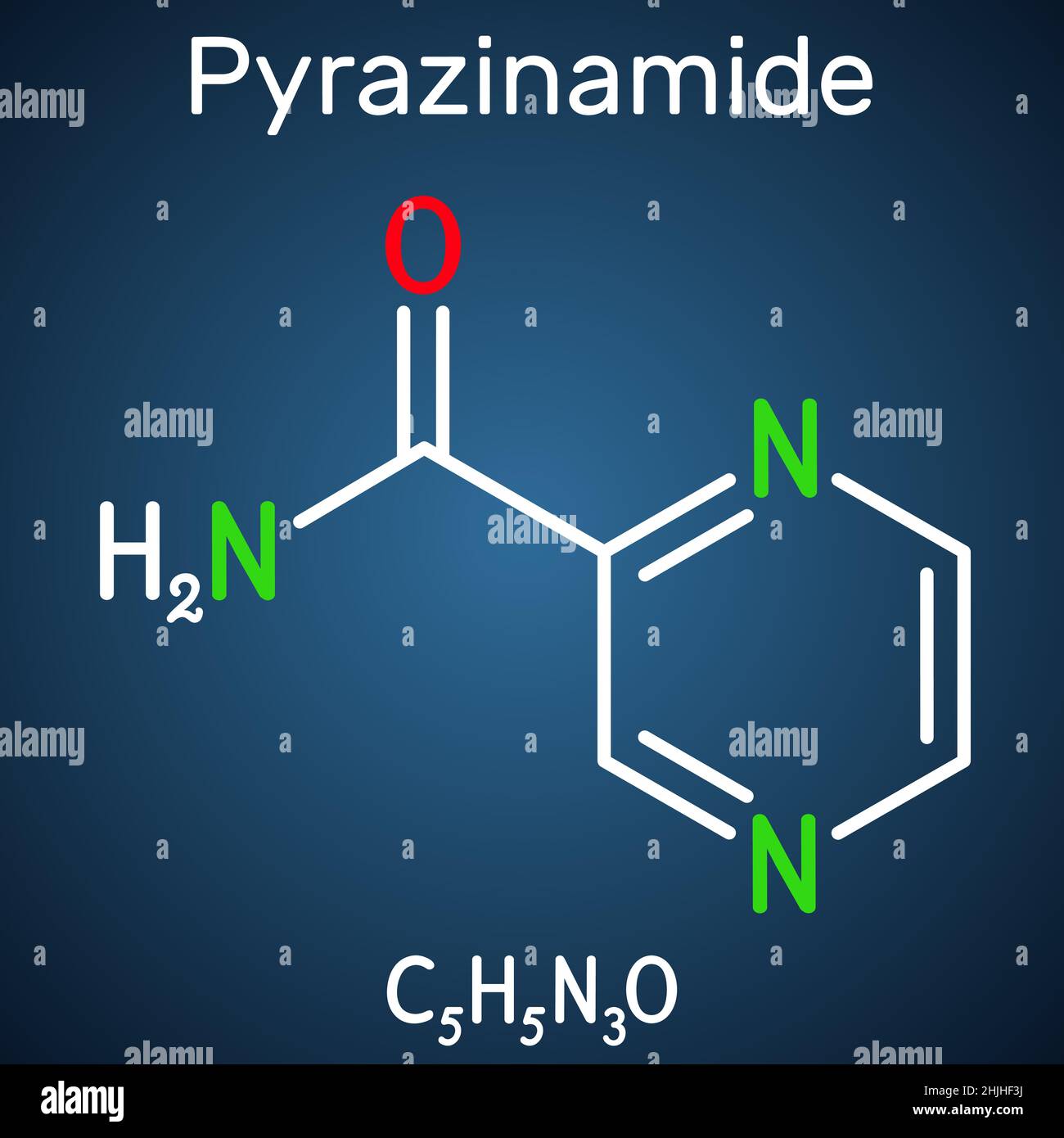 Pyrazinamide, molecule. It is antituberculosis agent used as a ...