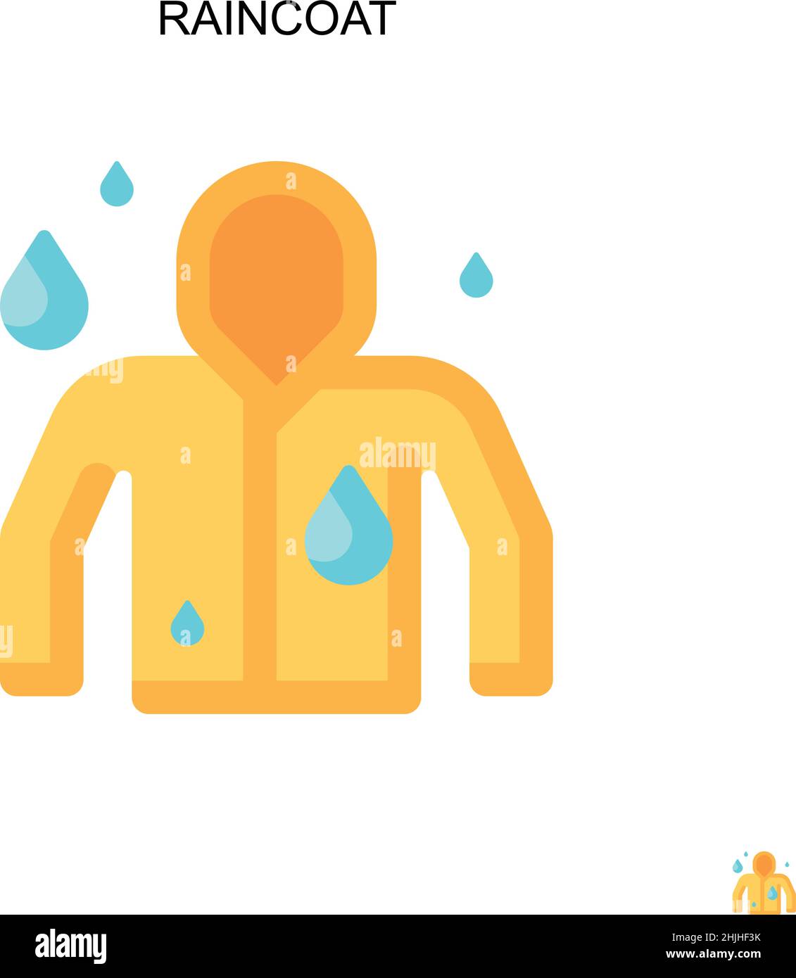 Yellow raincoat Stock Vector Images - Alamy