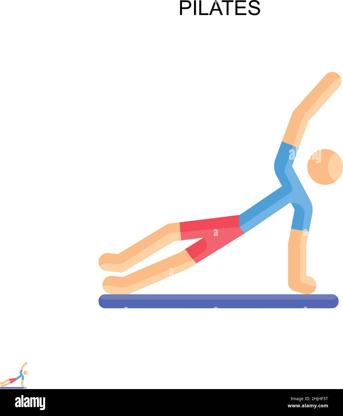 Pilates Simple vector icon. Illustration symbol design template for web ...
