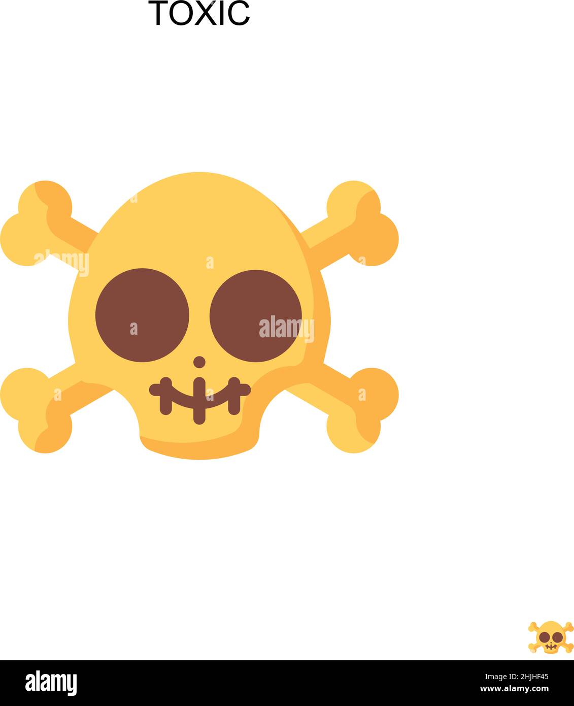 Toxic Simple vector icon. Illustration symbol design template for web ...