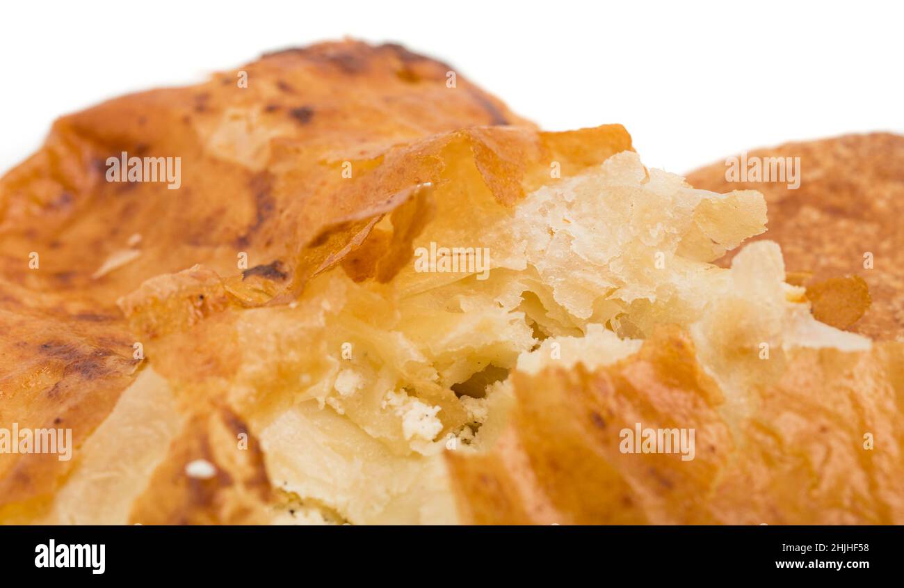 Placinta cake filled with a soft cheese as a romanian cuisine. Can be ...