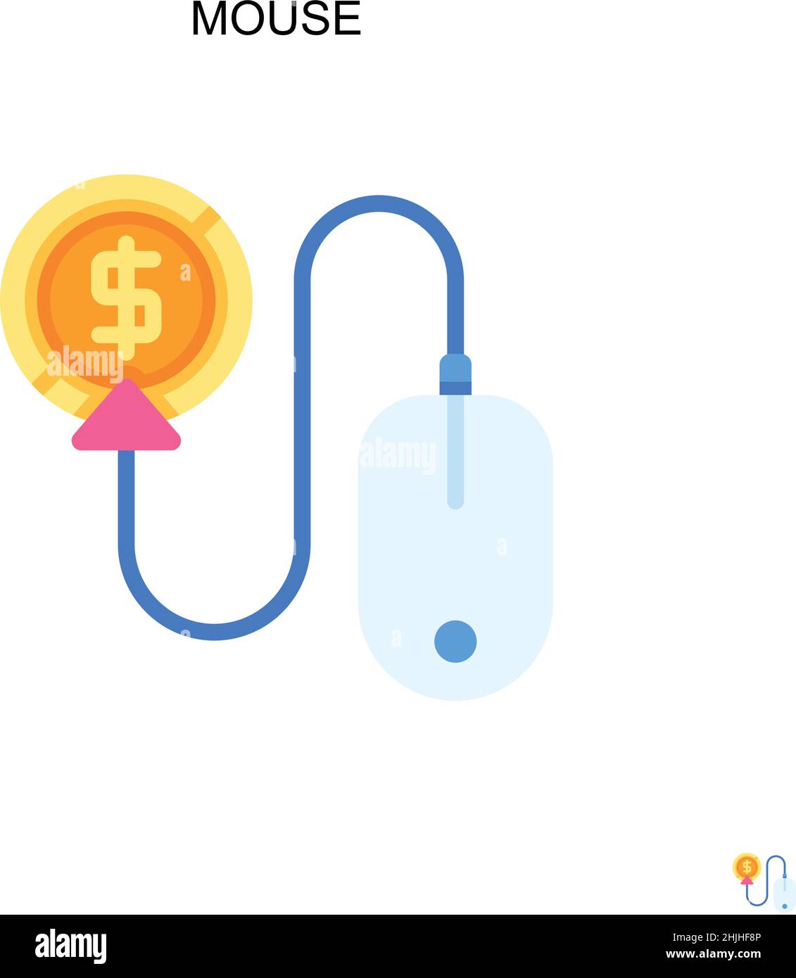 Mouse Simple vector icon. Illustration symbol design template for web ...