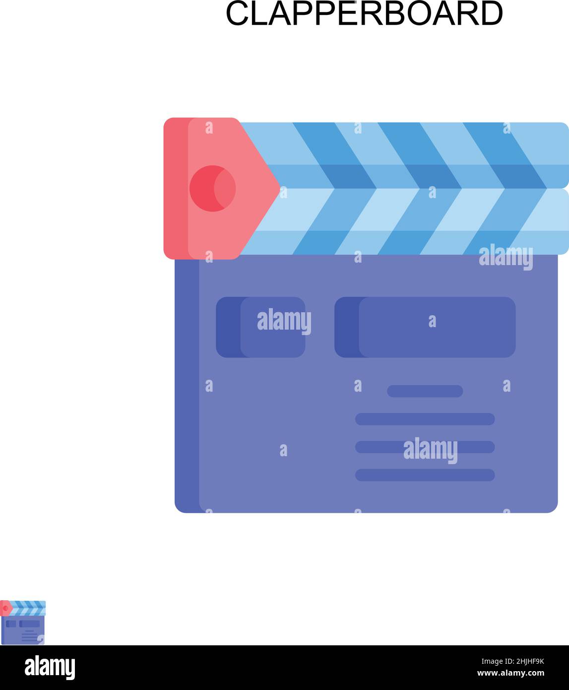 Clapperboard Simple Vector Icon Illustration Symbol Design Template For Web Mobile Ui Element