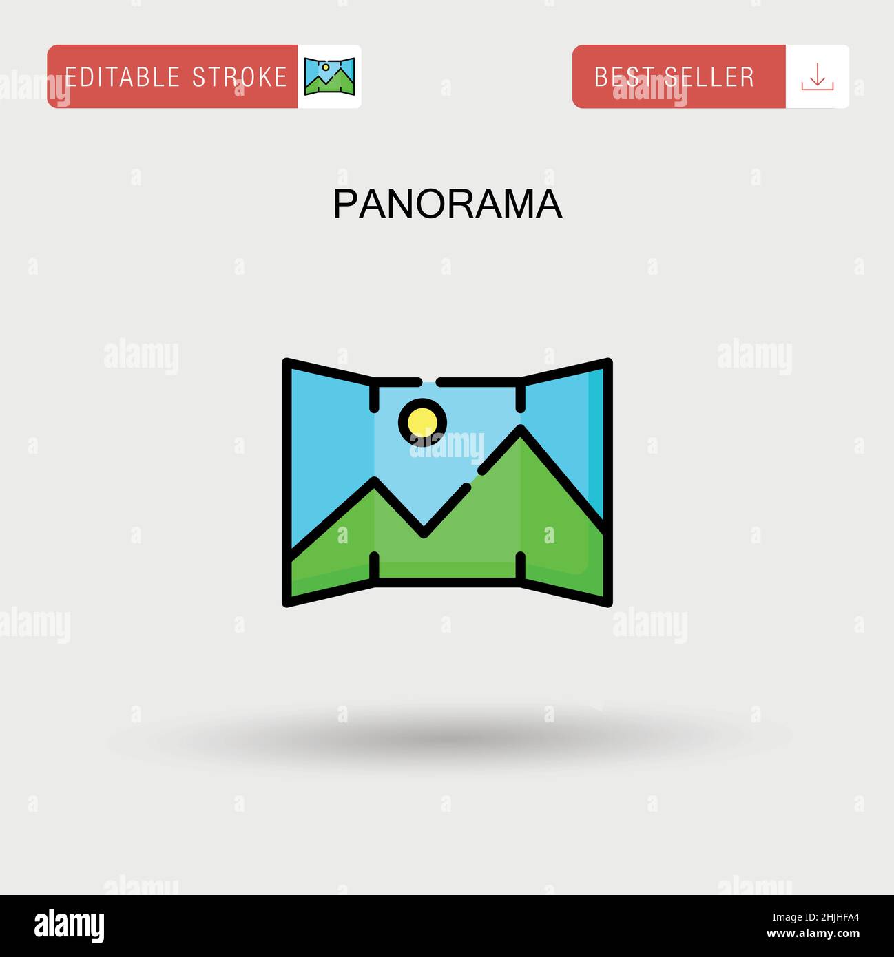 Panorama Simple vector icon Stock Vector Image & Art - Alamy