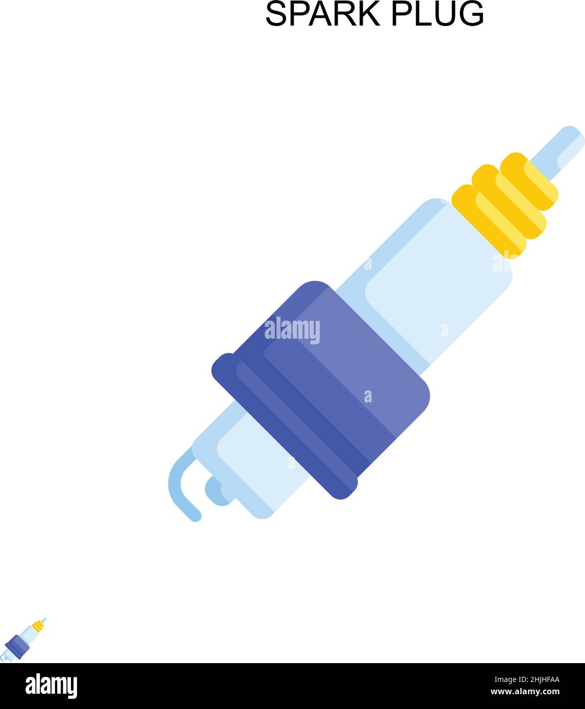 Spark plug Simple vector icon. Illustration symbol design template for web mobile UI element ...