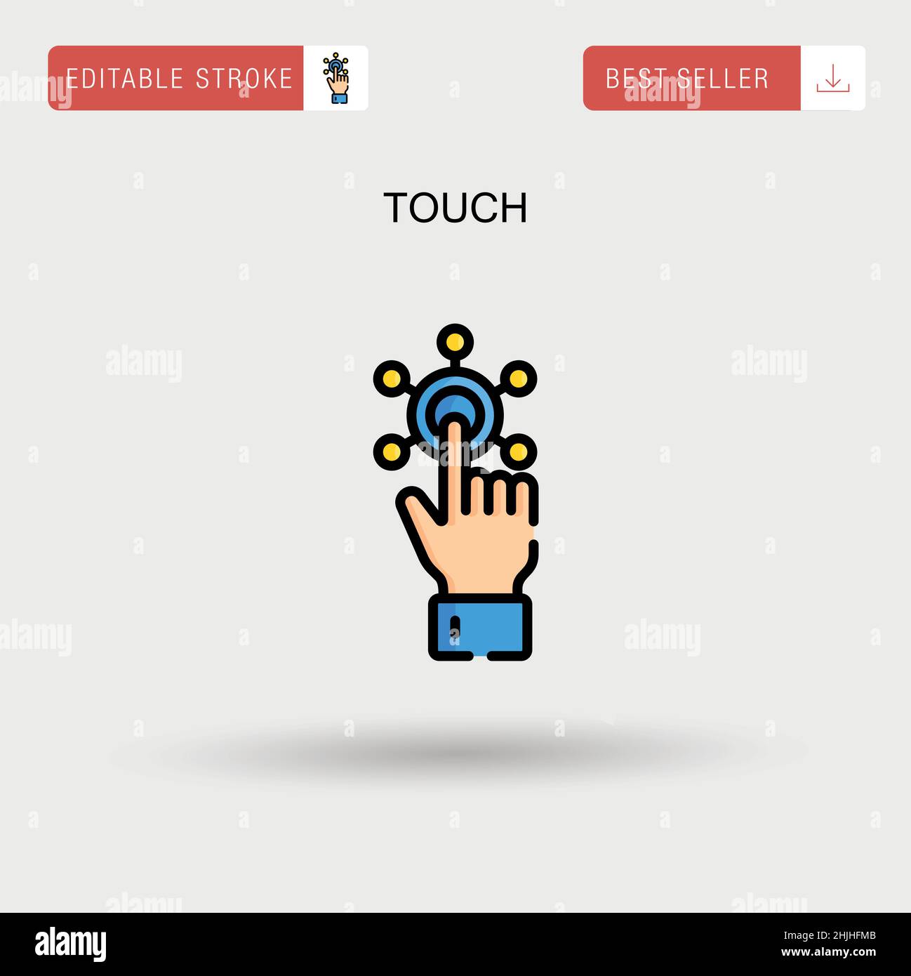 Touch Simple vector icon Stock Vector Image & Art - Alamy