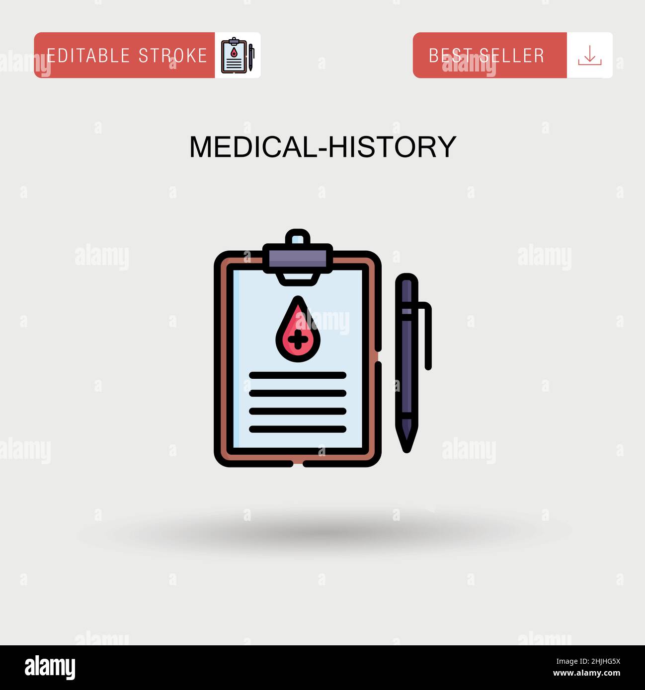 Medical history icon design hi-res stock photography and images - Alamy