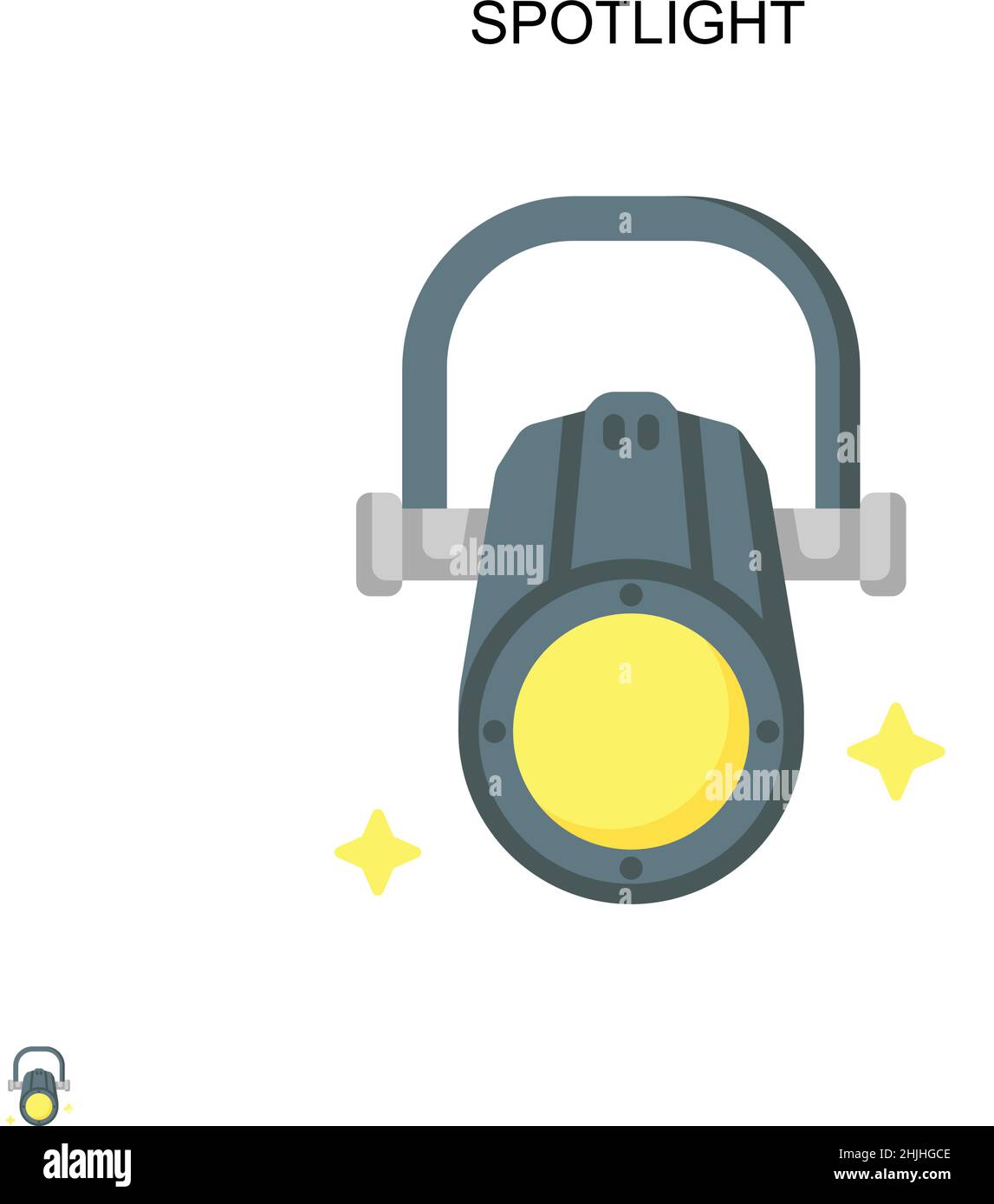 Spotlight Simple vector icon. Illustration symbol design template for ...